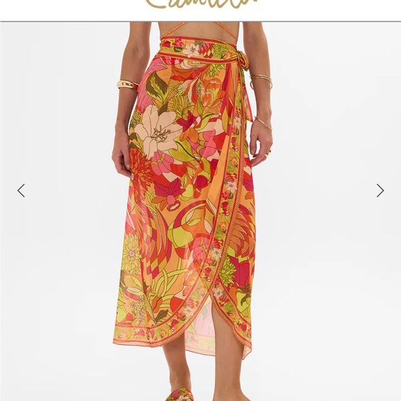Camilla | Swim | Nwt In Package Camilla Flower Child Society Sarong ...